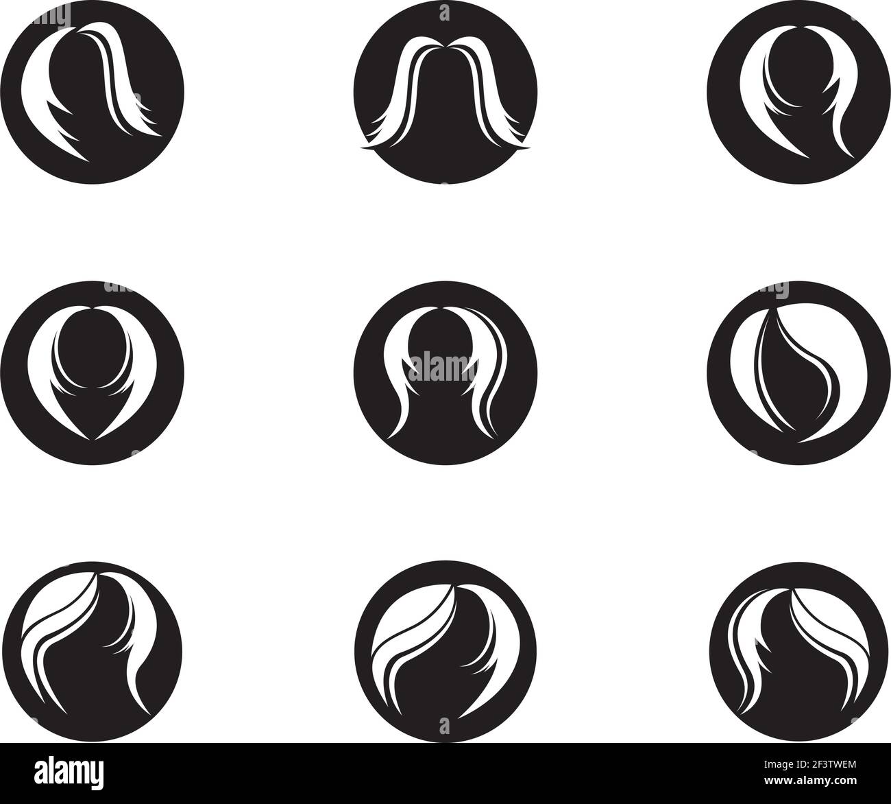 Hair logo template vector icon illustration design Stock Vector Image ...