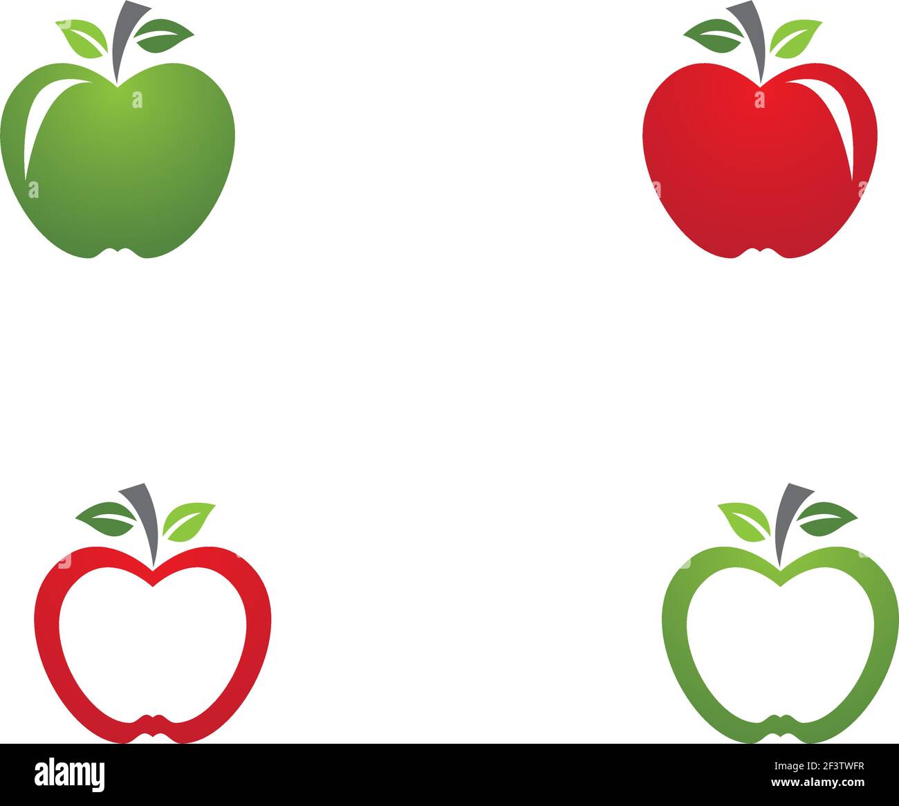 Apple logo template vector icon illustration design Stock Vector Image ...