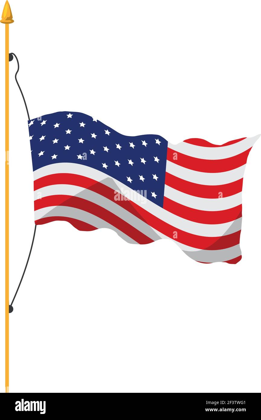 Waving American Flag Clip Art