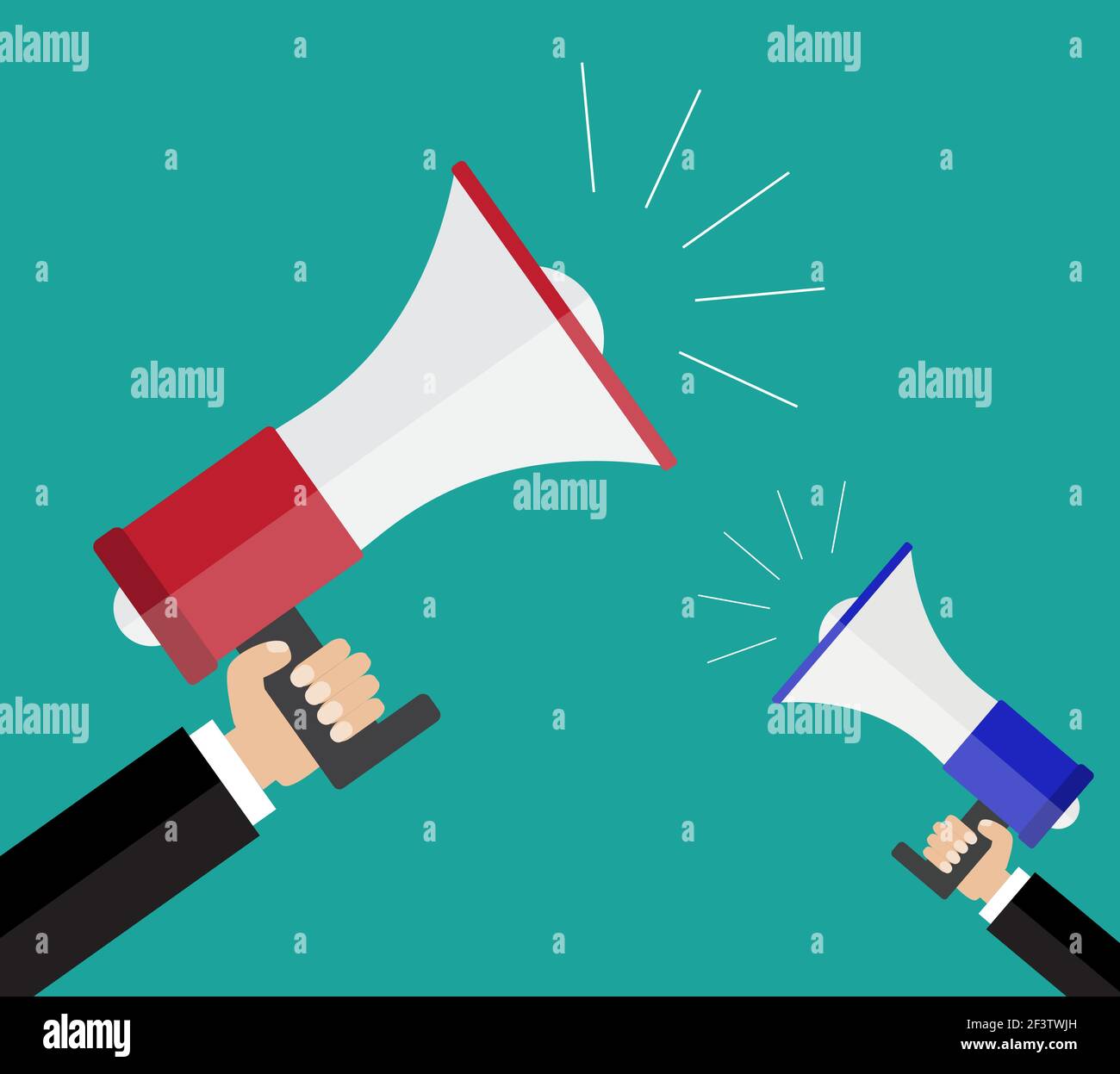 Hands holding a megaphones Stock Vector Image & Art - Alamy