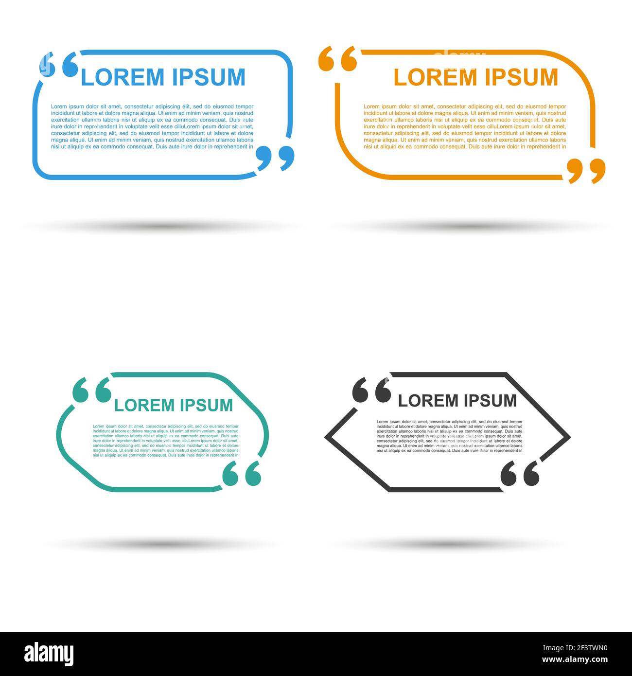 Quotation Speech banner. Quote vector set icon Stock Vector Image & Art ...