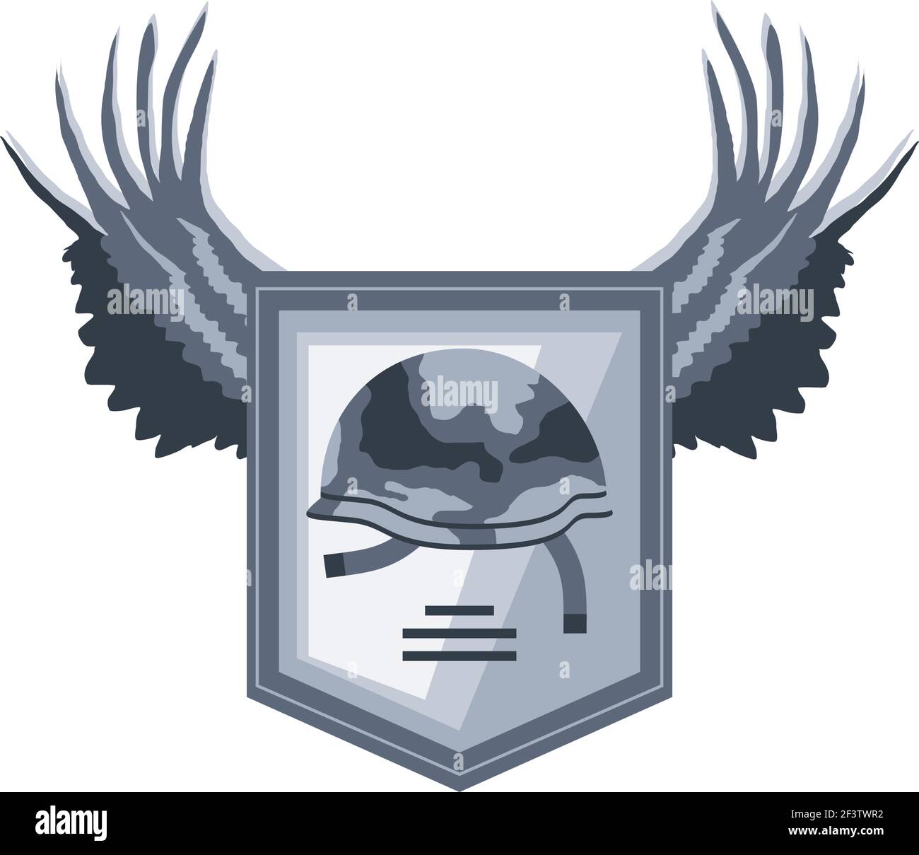 military shield helmet wings emblem Stock Vector Image & Art - Alamy