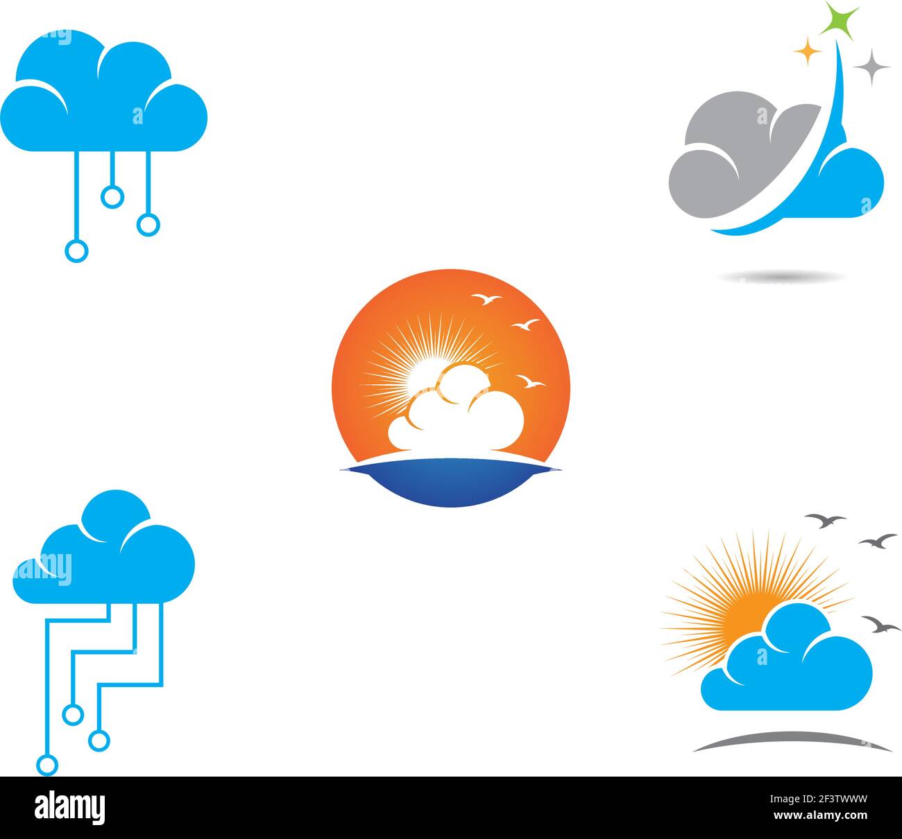 Cloud technology vector logo template design vector Stock Vector Image ...