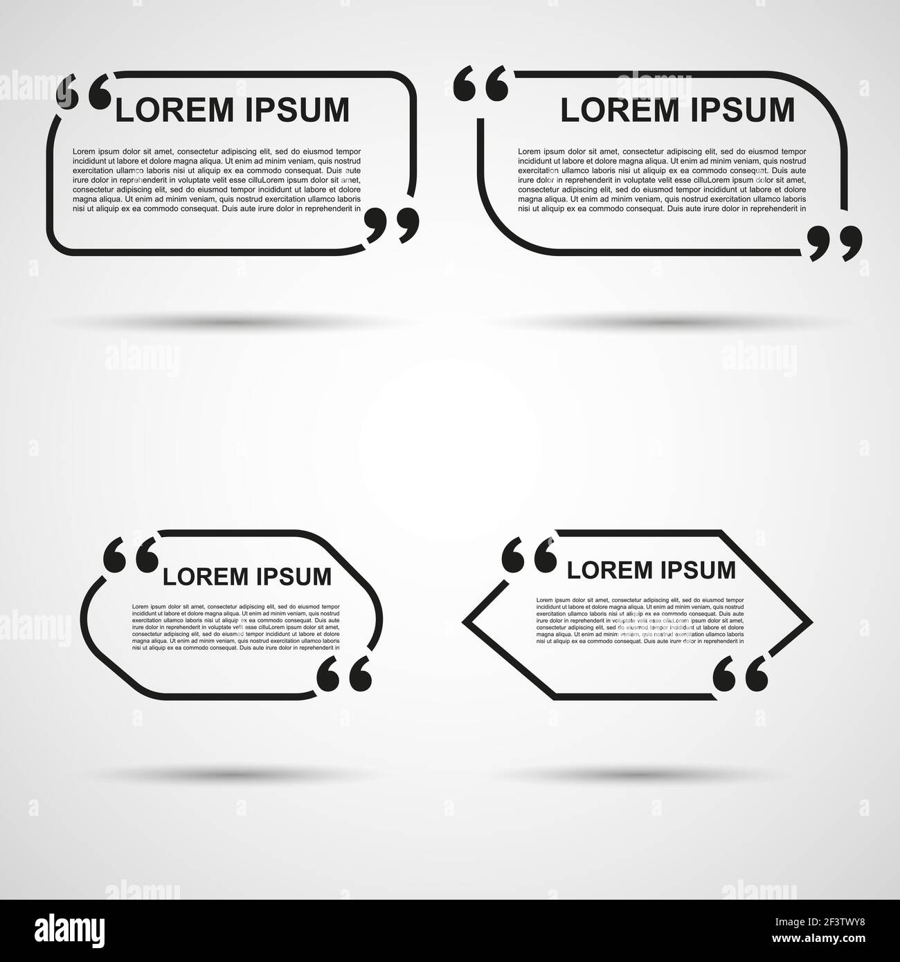 Quote blank template box Stock Vector Images - Alamy