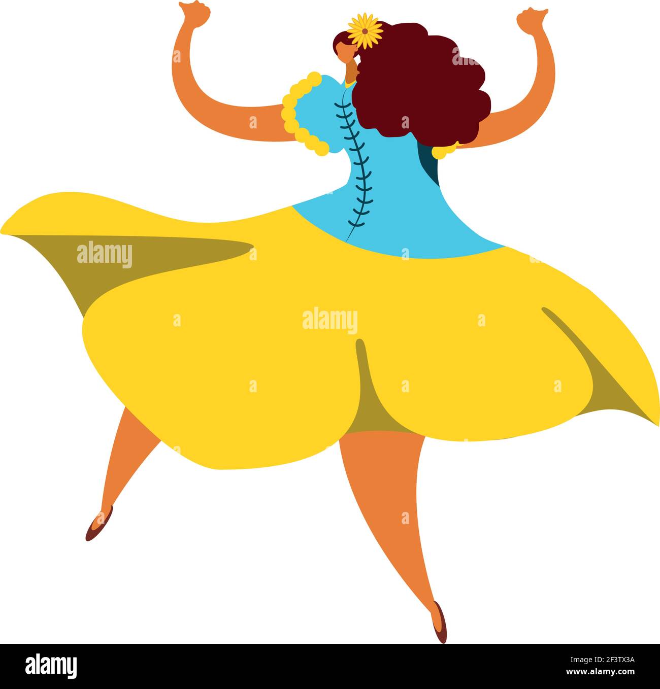 cute woman dancing design isolated Stock Vector Image & Art - Alamy