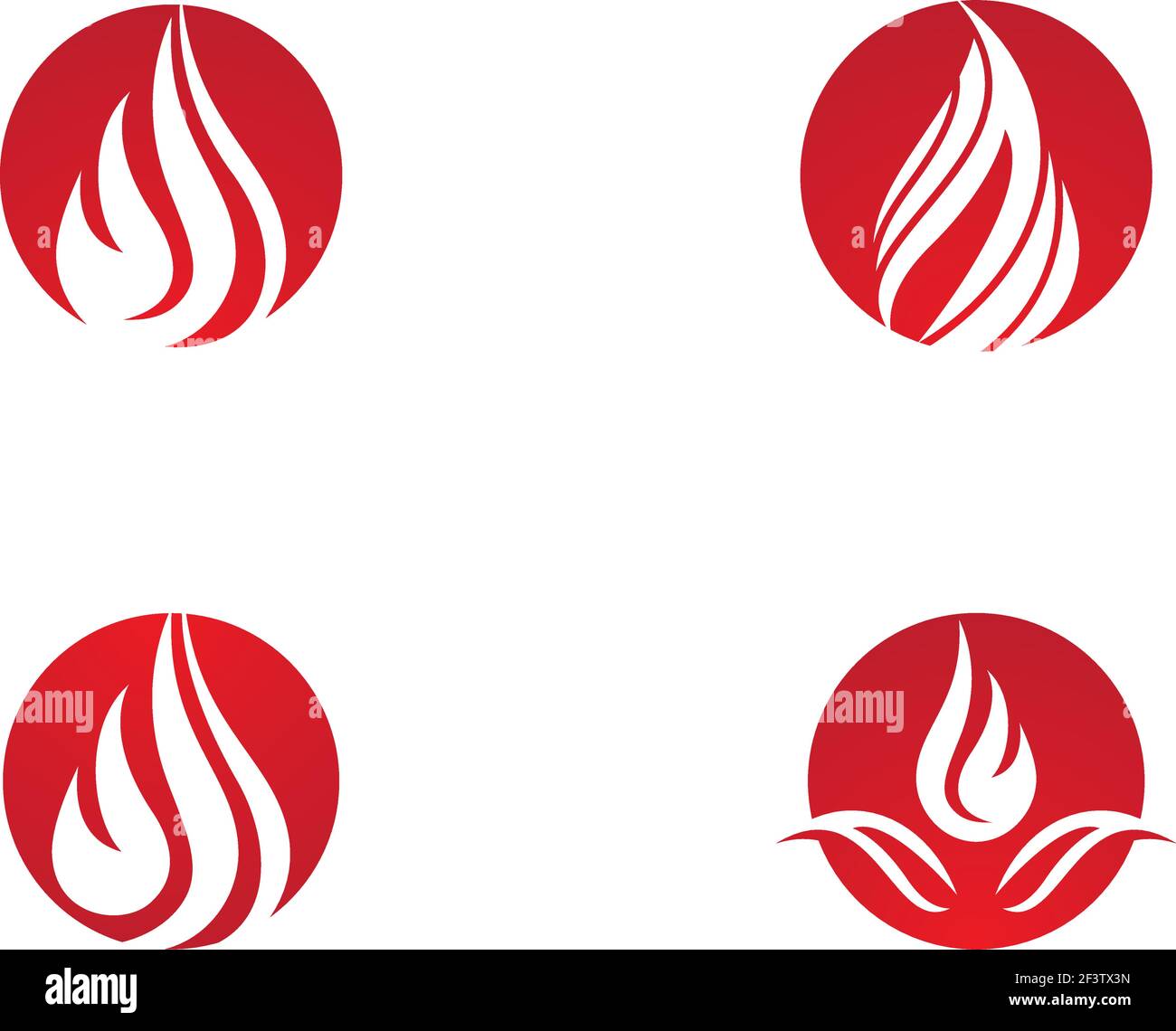 Fire flame logo template vector icon illustration design Stock Vector ...