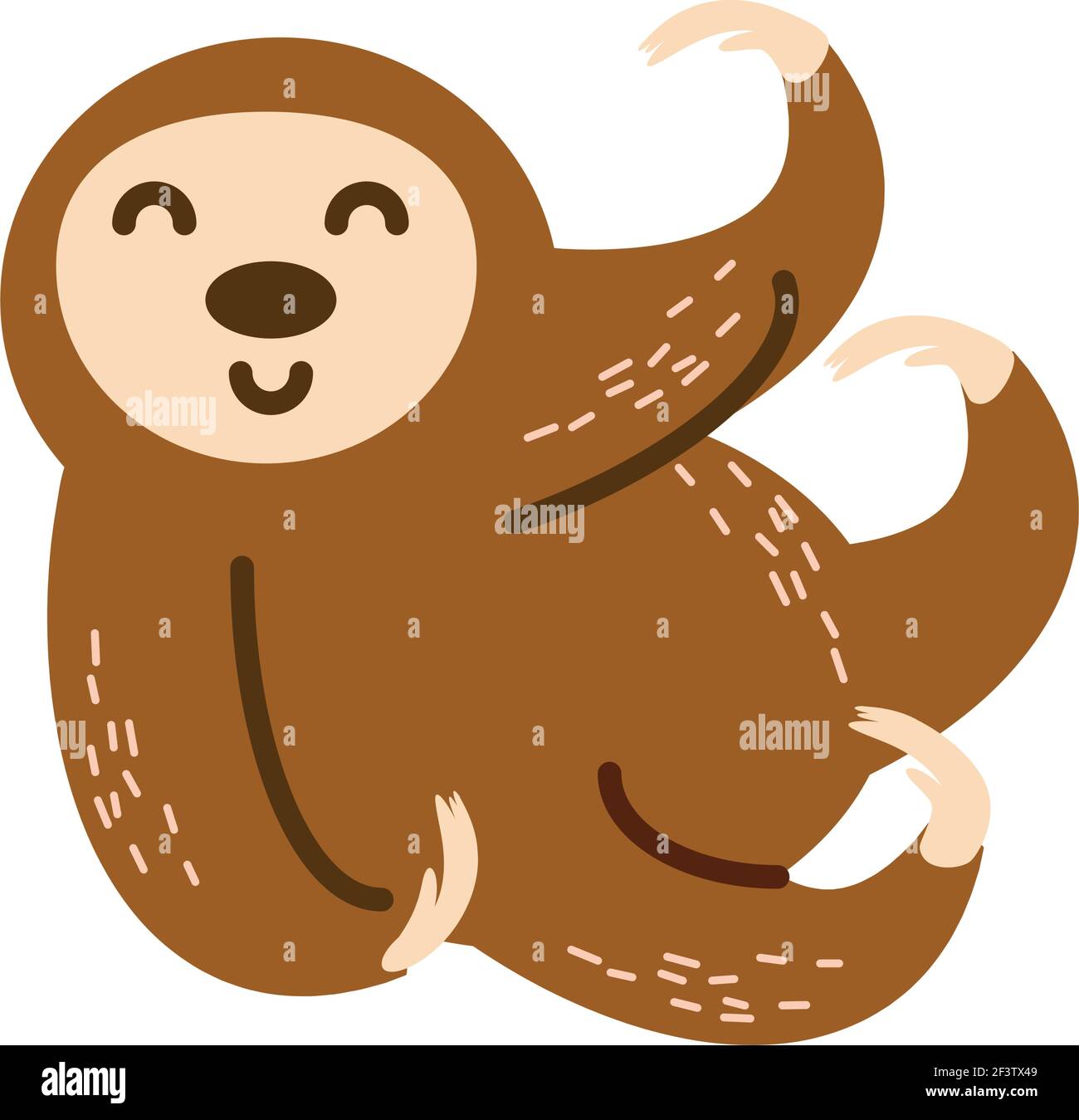 sloth tropical animal cartoon isolated Stock Vector Image & Art - Alamy