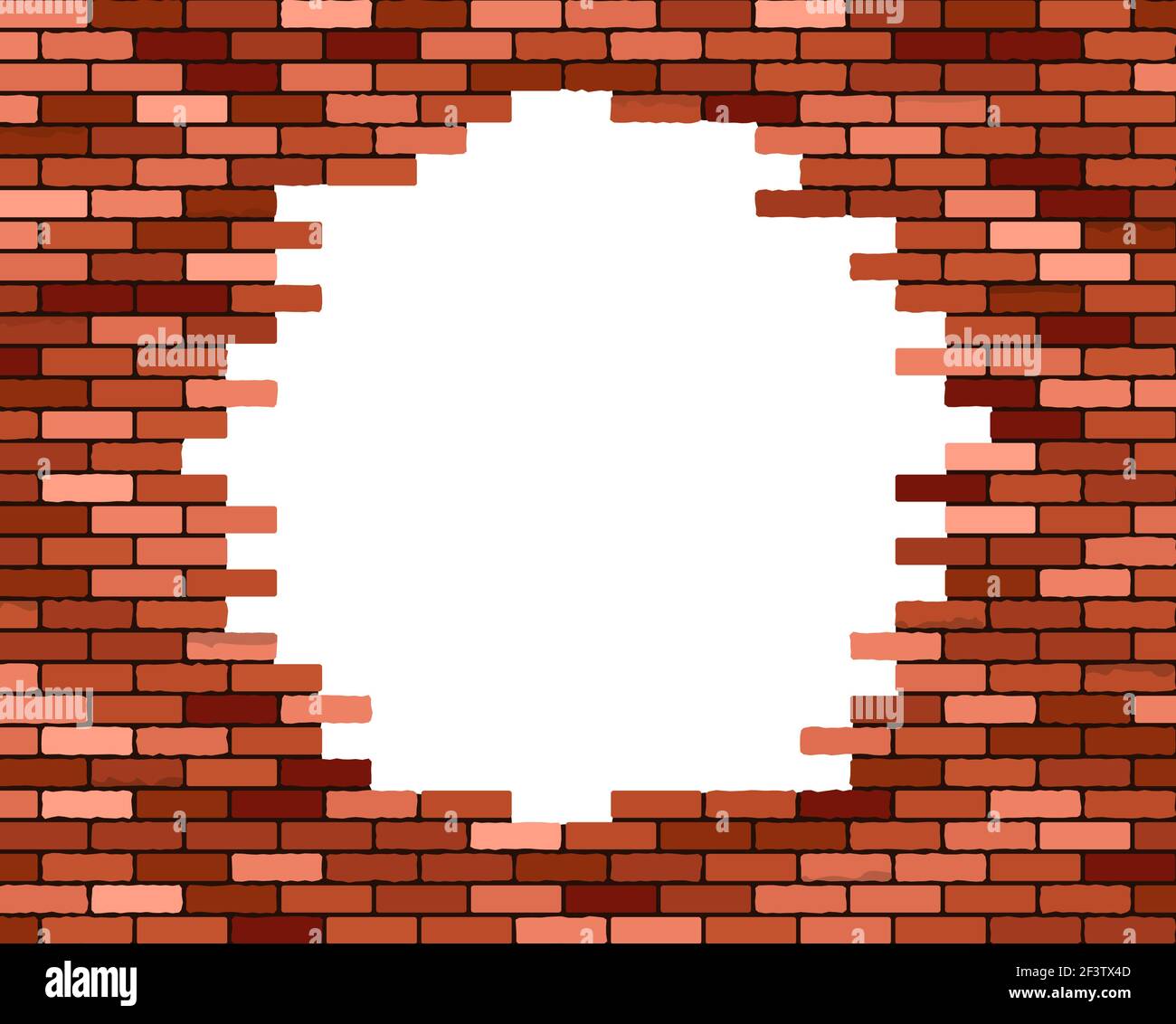 Broken brick wall Stock Vector Image & Art - Alamy