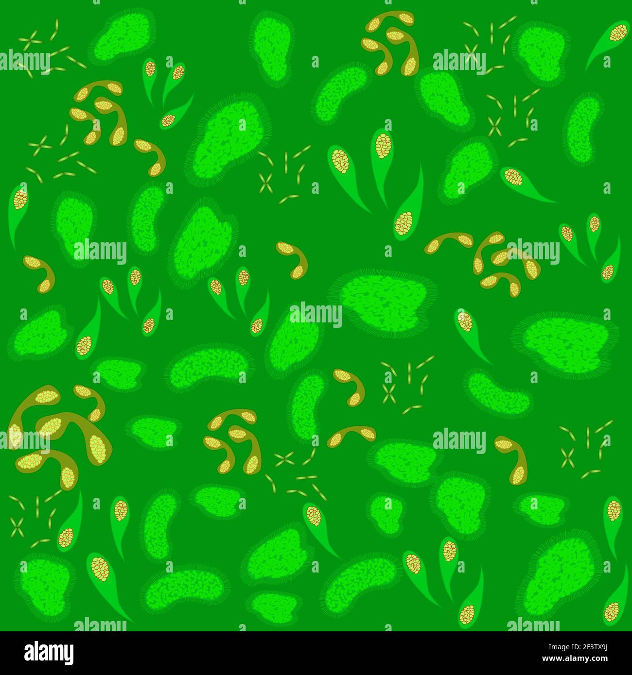 Abstract image of various green color viruses Stock Vector Image & Art ...