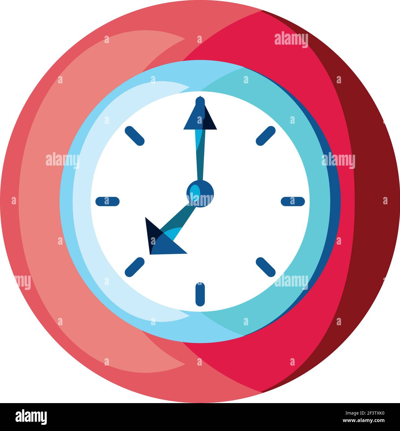 round clock cartoon icon isolated Stock Vector Image & Art - Alamy