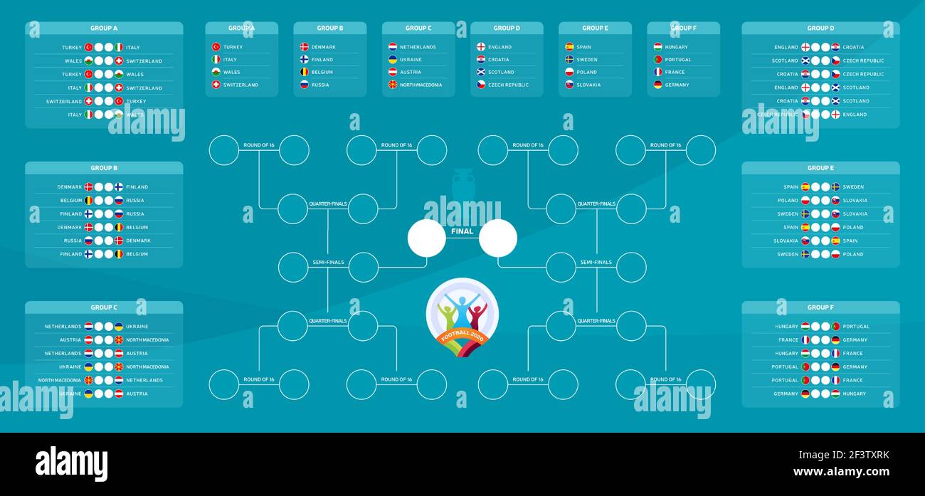 Match schedule, template for web, print, football results table, flags ...