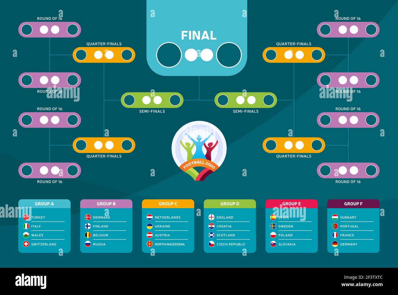 Match schedule, template for web, print, football results table, flags ...