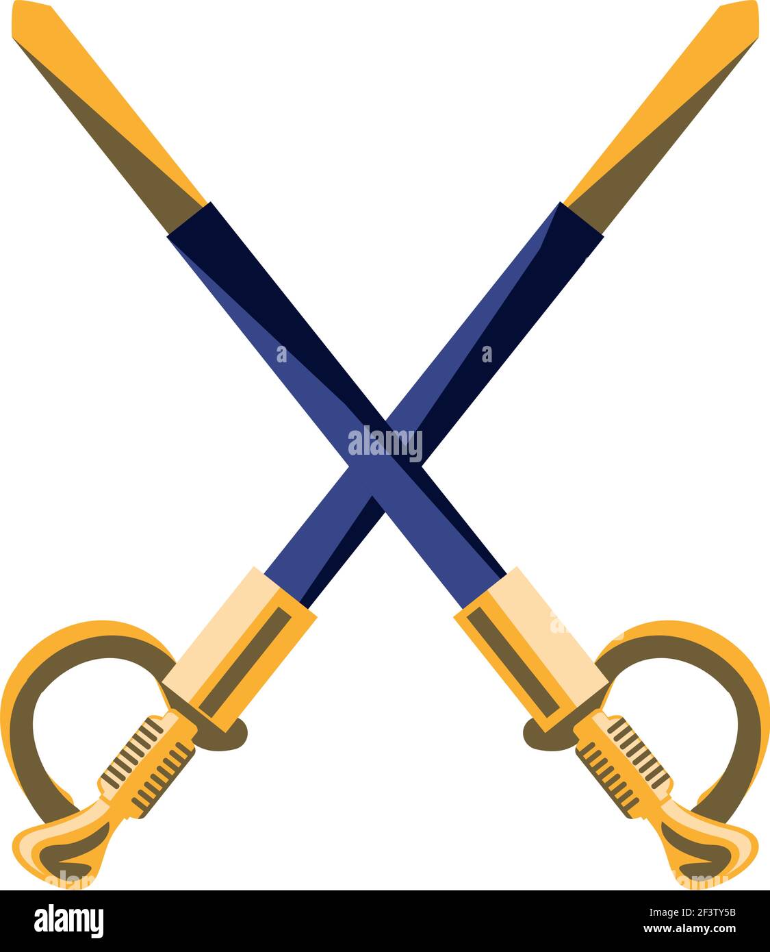 crossed military swords icon isolated Stock Vector Image & Art - Alamy