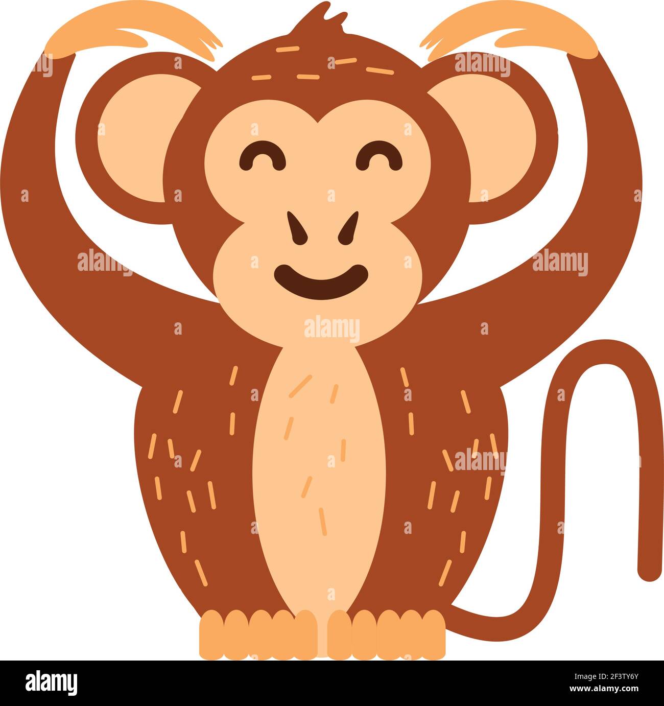 monkey tropical animal cartoon isolated Stock Vector Image & Art - Alamy