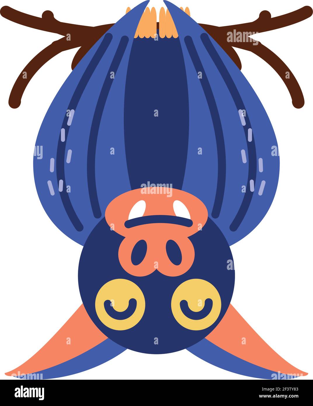 bat on branch animal isolated Stock Vector Image & Art - Alamy