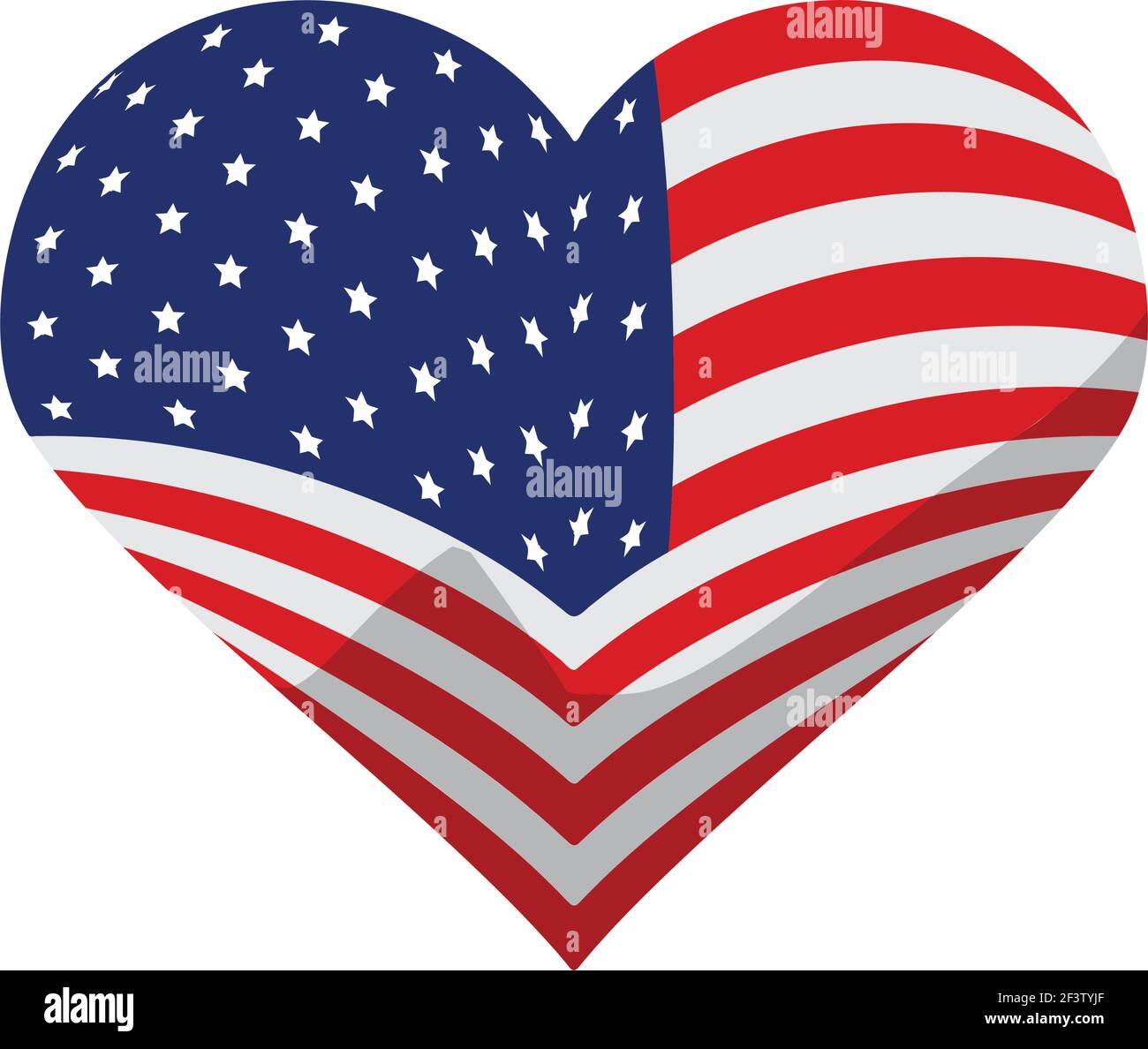 heart shaped american flag isolated Stock Vector Image & Art - Alamy