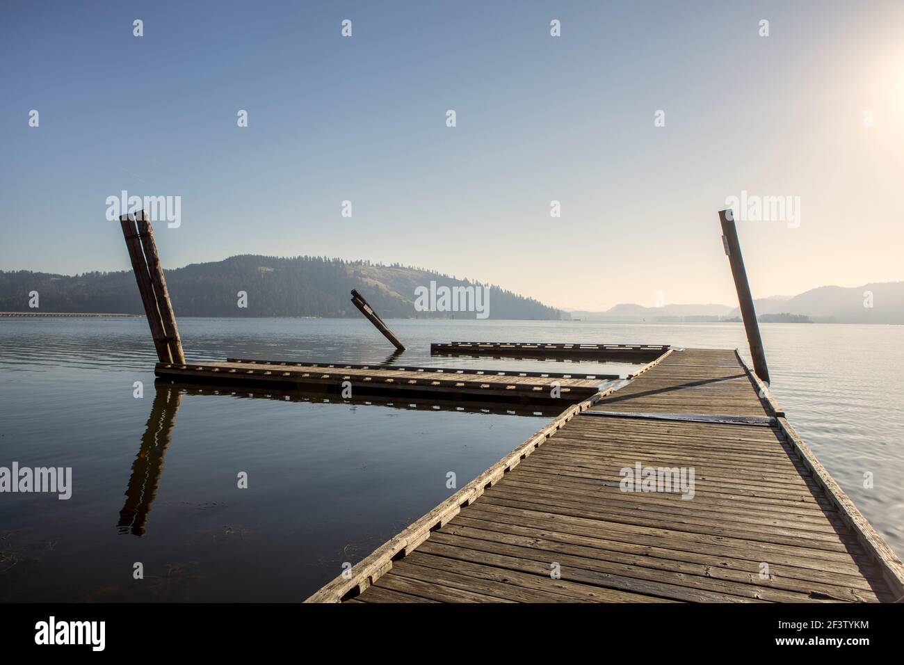 Boat dock on Chatcolet Lake at Heyburn State Park in North Idaho Stock ...