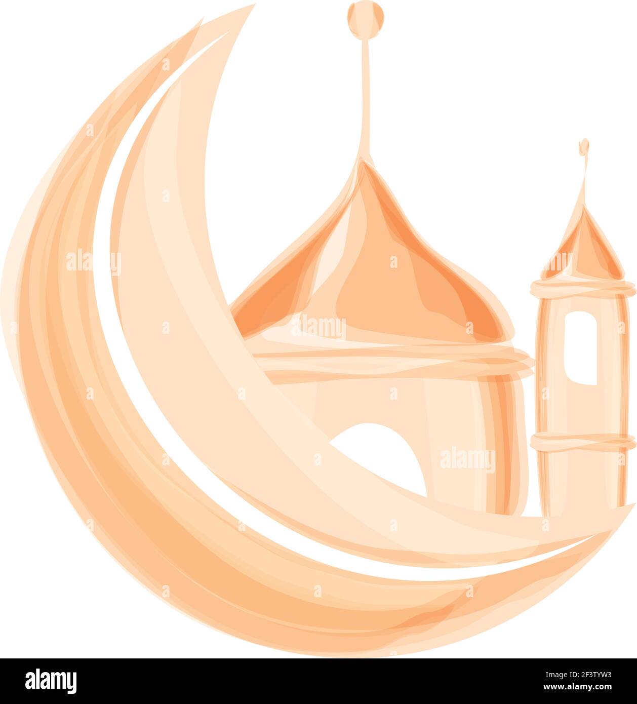 half moon islamic temple drawing Stock Vector Image & Art - Alamy