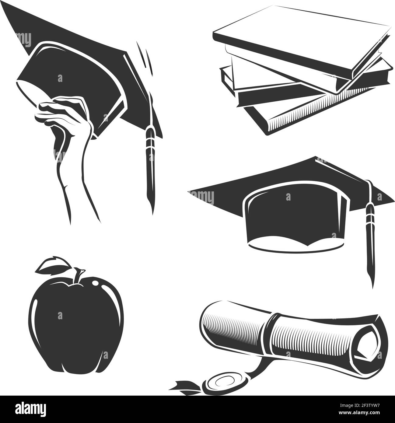 Vector elements for vintage graduation labels, badges and emblems ...