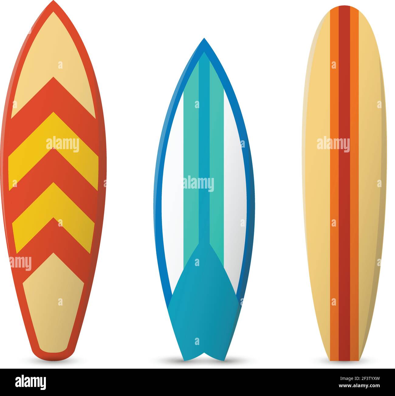 Vector color surfboard set. Sport extreme surfboard, surfboard pattern ...