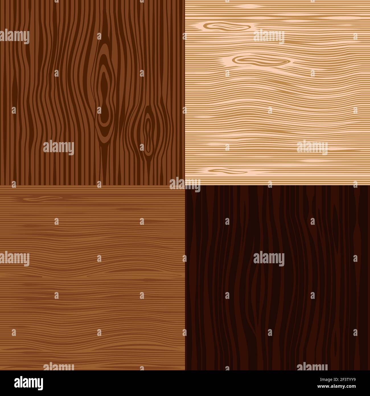 Wooden texture seamless backgrounds set. Old wood plank patterns vector ...