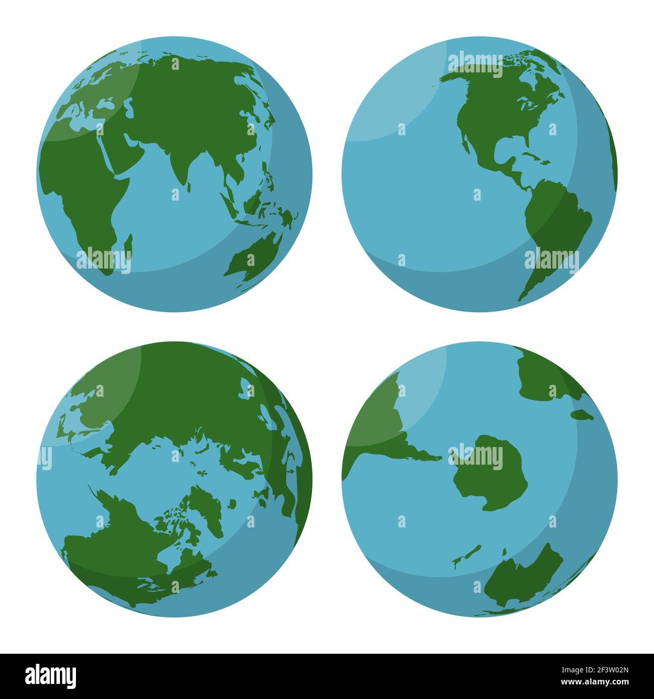 Flat Earth globe vector icons set. Planet map world illustration Stock ... Flat Earth globe vector icons set. Planet map world illustration Stock ...