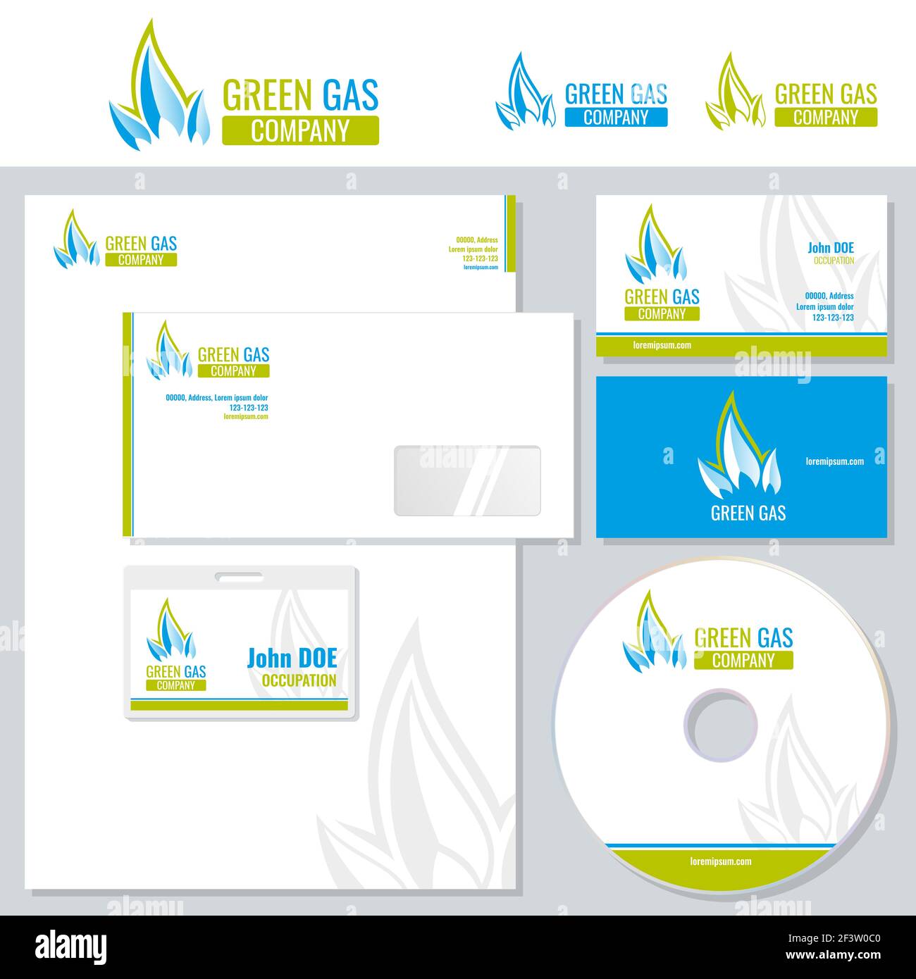 Corporate identity vector template with gas industry logo. Corporate ...