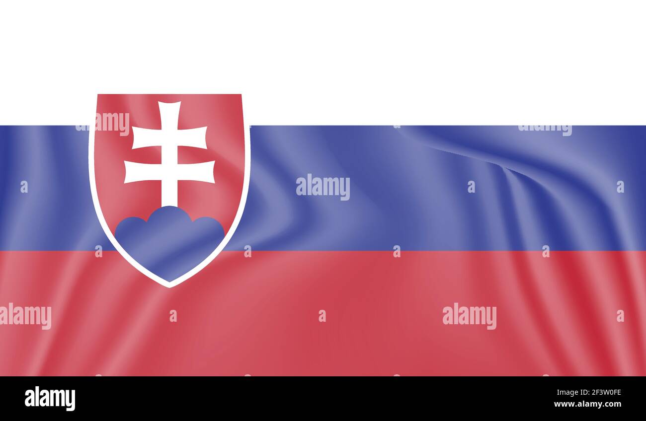 Slovakia flag with waving grunge texture. Vector background Stock ...
