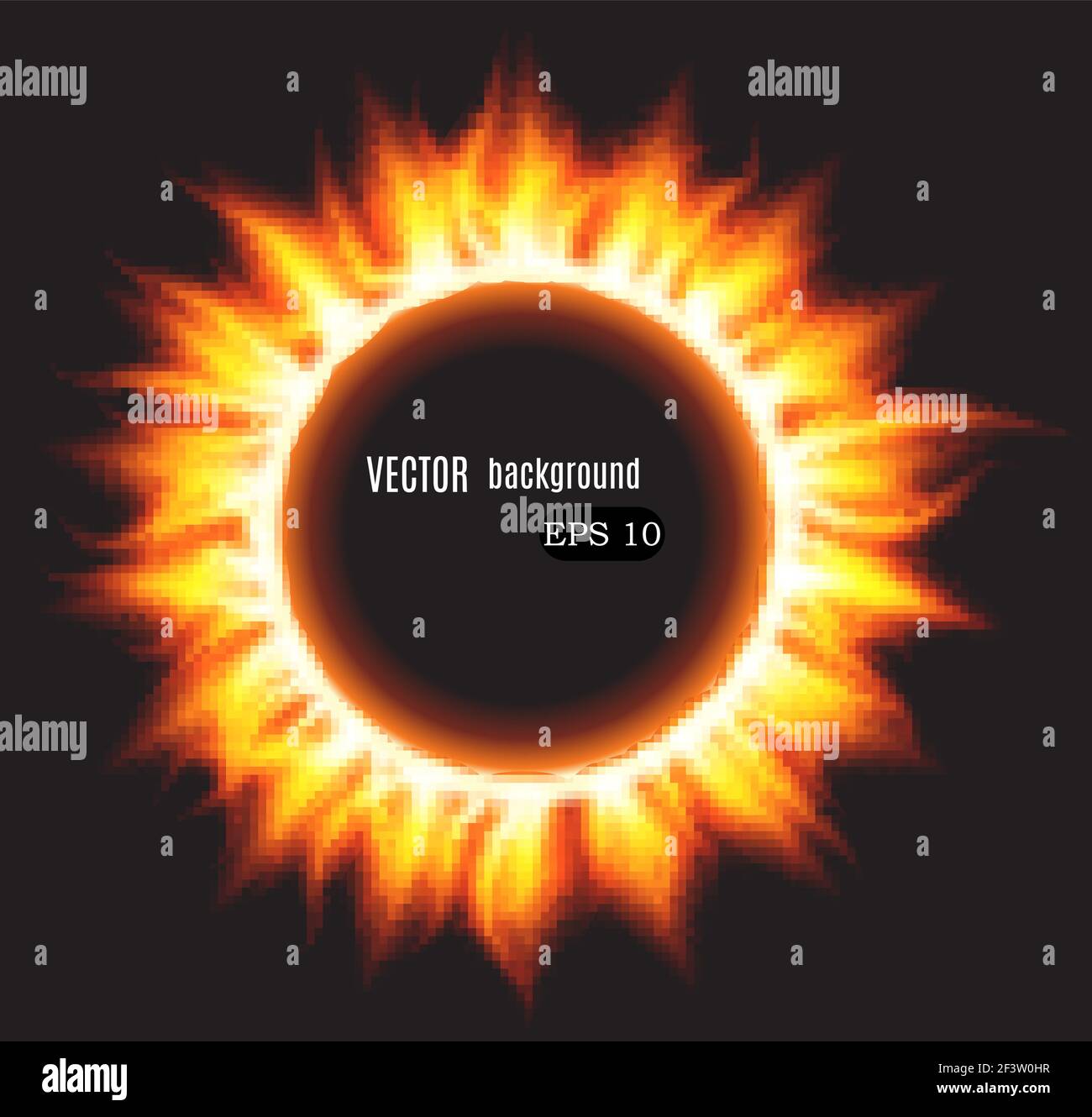 Abstract burning fire circle Stock Vector Image & Art - Alamy