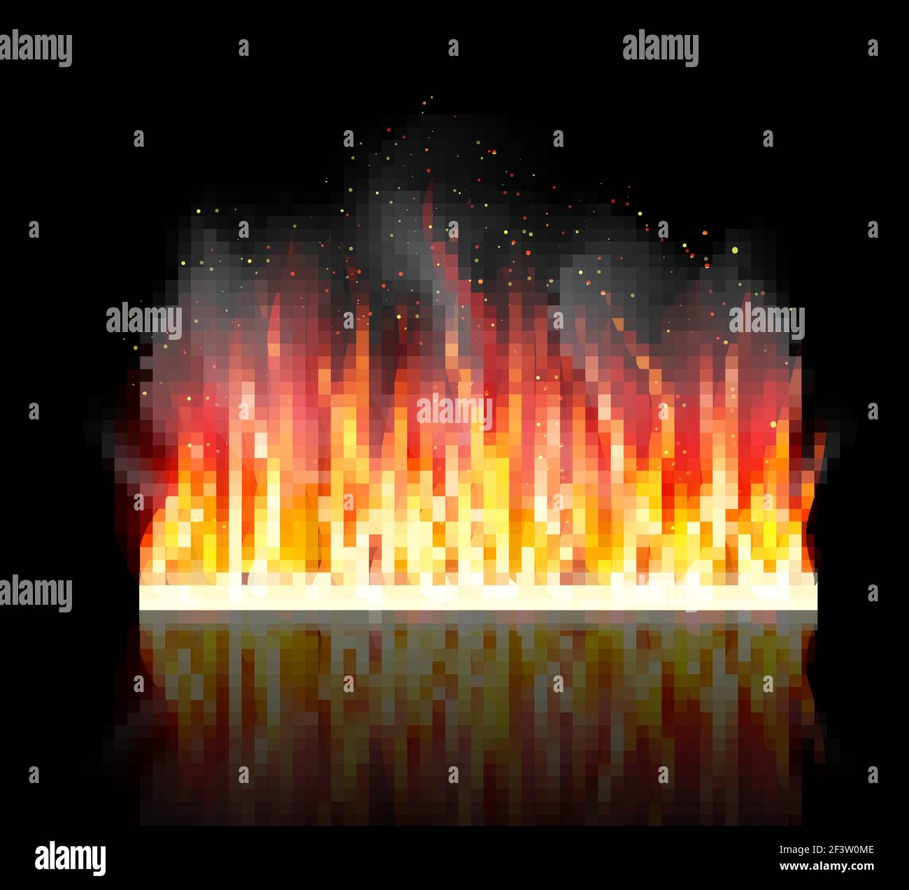 Burn flame fire vector background Stock Vector Image & Art - Alamy
