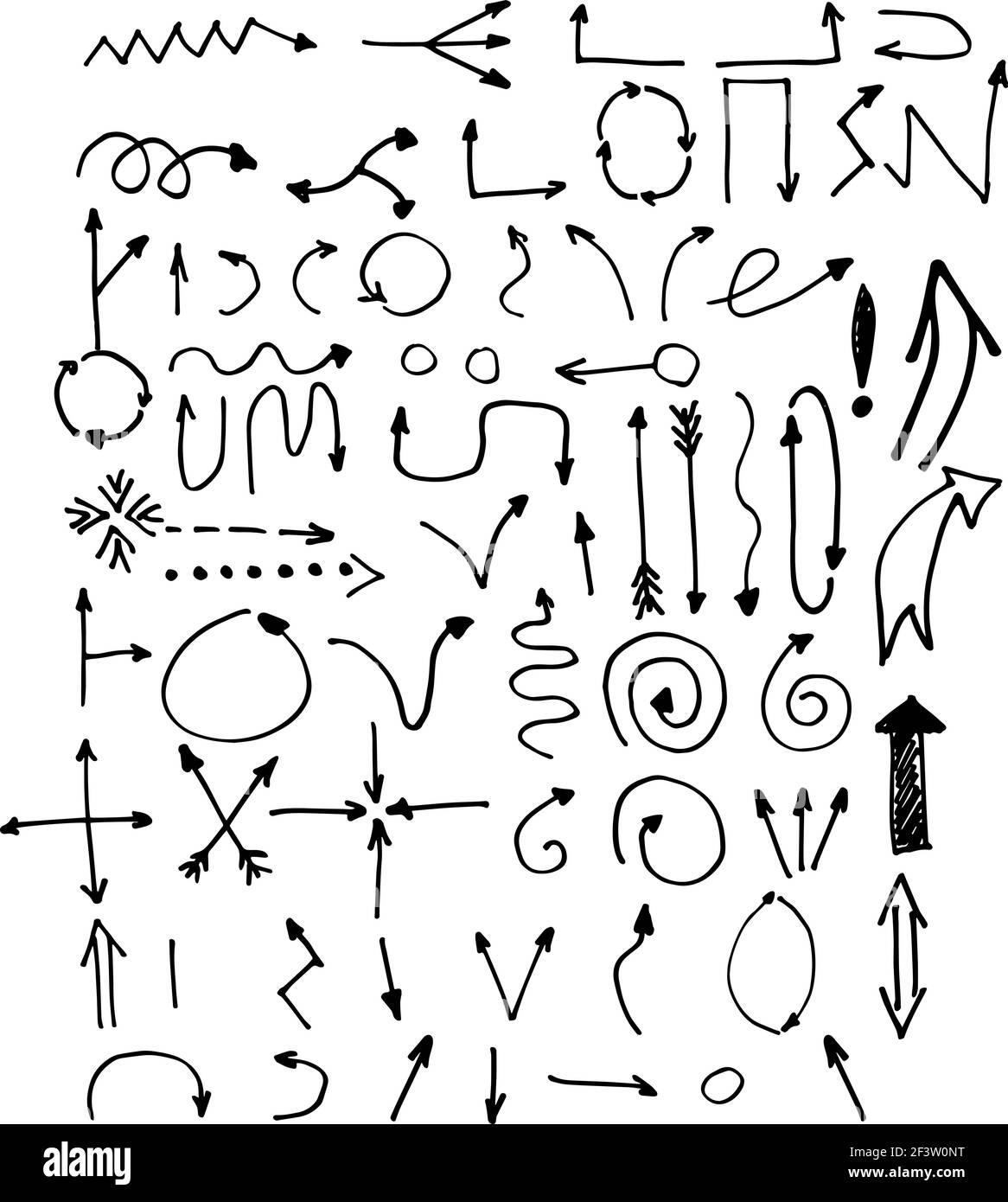 Hand drawn simple arrows Stock Vector Image & Art - Alamy