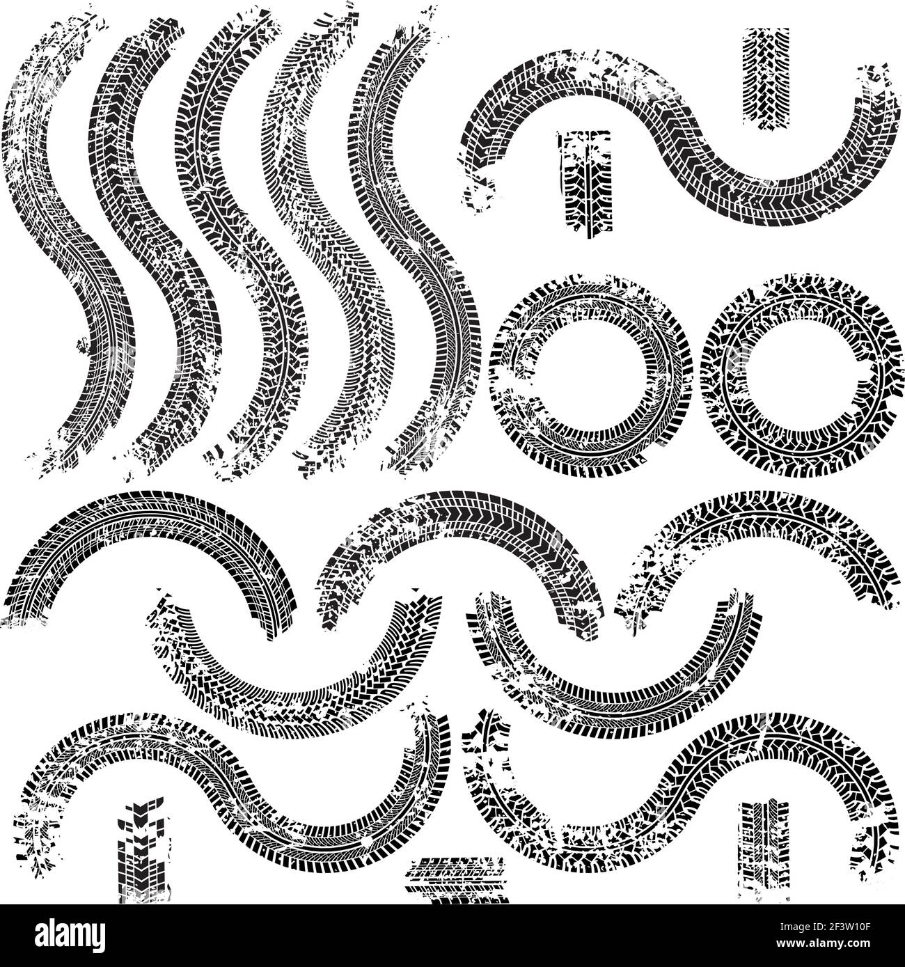 Tracks on dirt road Cut Out Stock Images & Pictures - Alamy