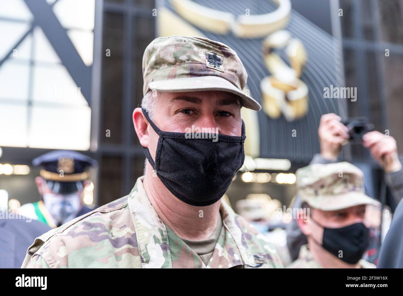 New York, NY - March 17, 2021: Commander lieutenant colonel Joe Whaley ...