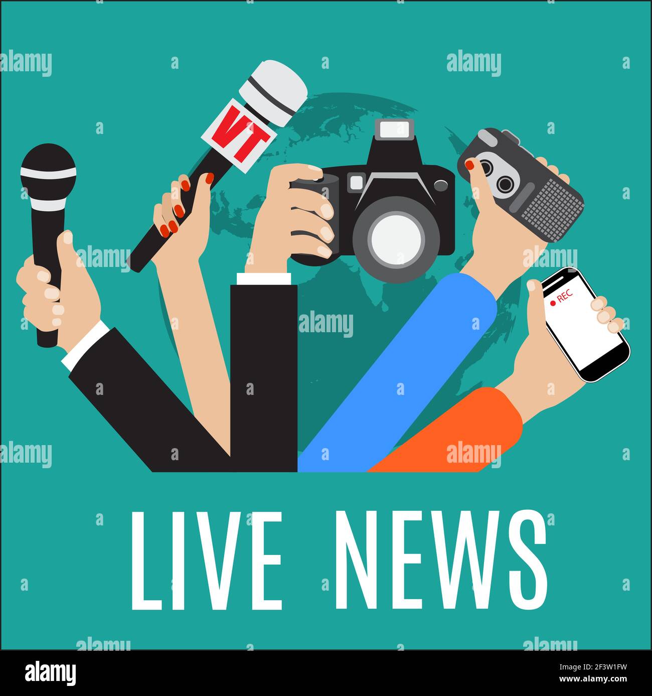 vector live report concept Stock Vector Image & Art - Alamy