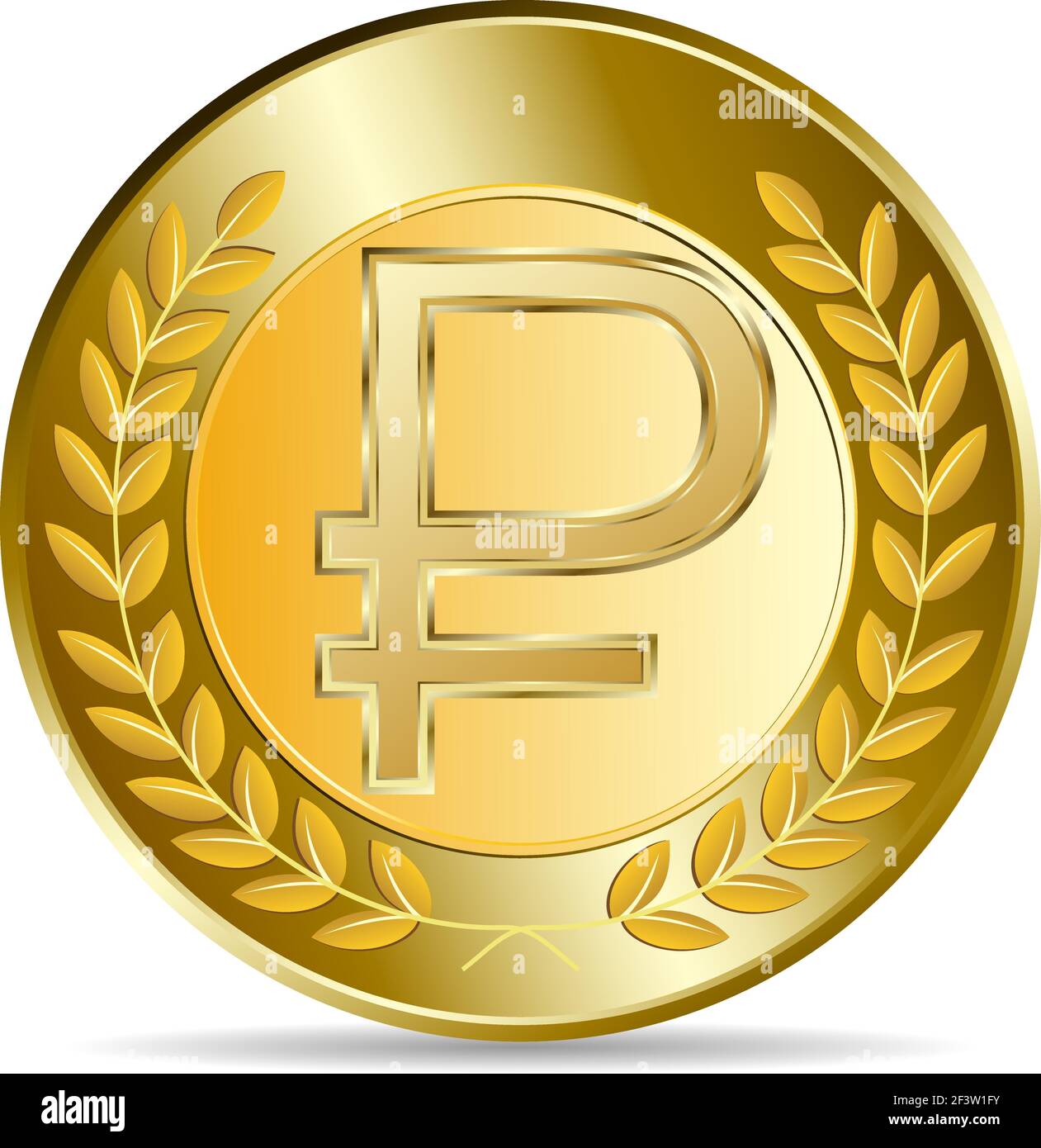 Russian ruble single Stock Vector Images - Alamy