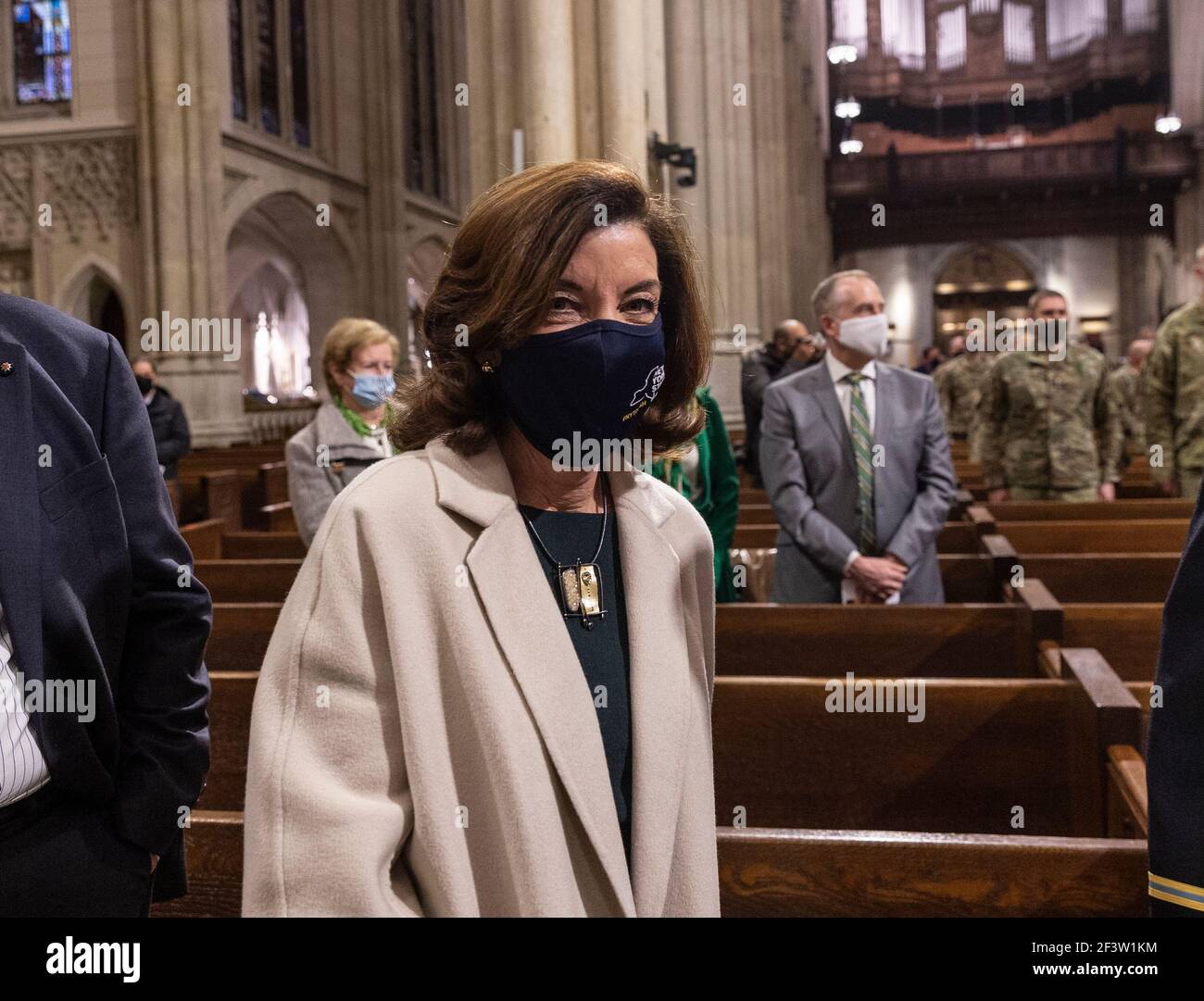 New York, NY - March 17, 2021: Lieutenant Governor Kathy Hochul wearing ...