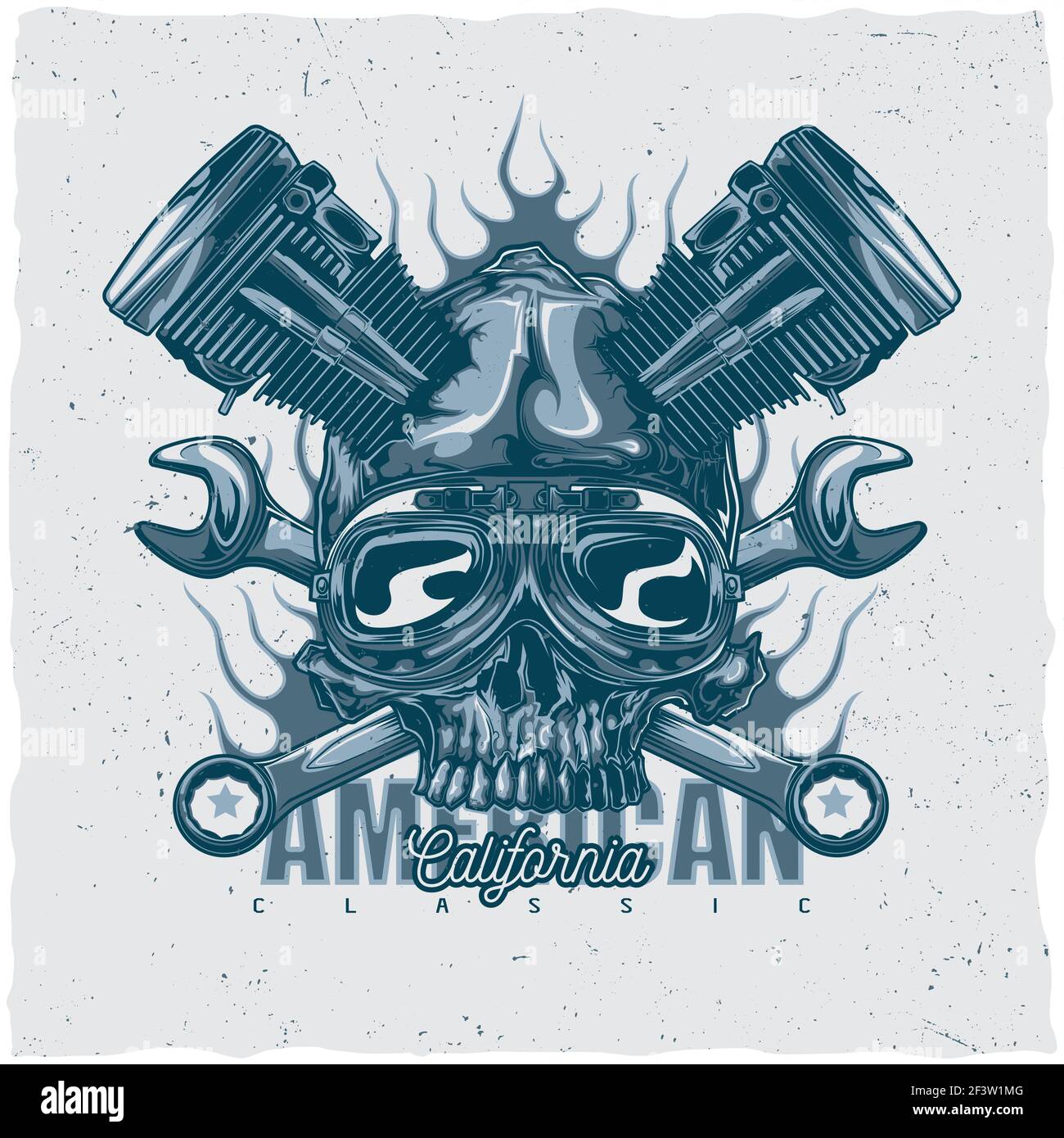 Mechanic Skull Logo Repair Skull Logo