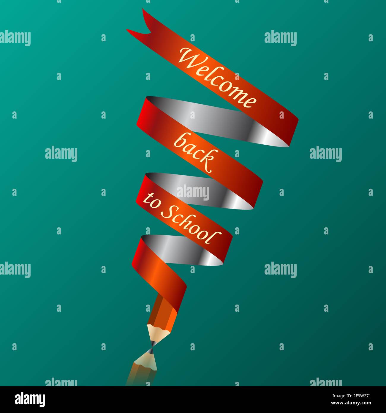Pencil with a colorful ribbon Stock Vector Image & Art - Alamy