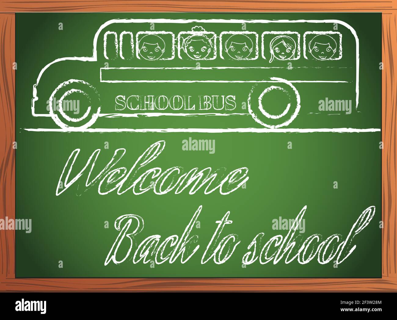 Back school written on chalkboard Stock Vector Images - Alamy