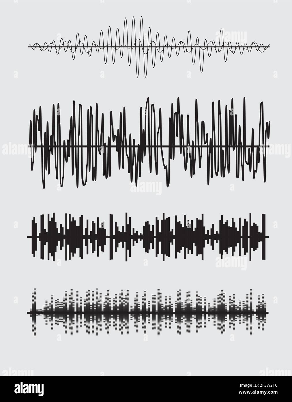 Abstract white radio wave signal Stock Vector Images - Alamy