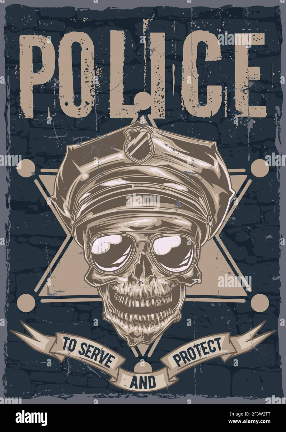 Skeleton policeman Stock Vector Images - Alamy