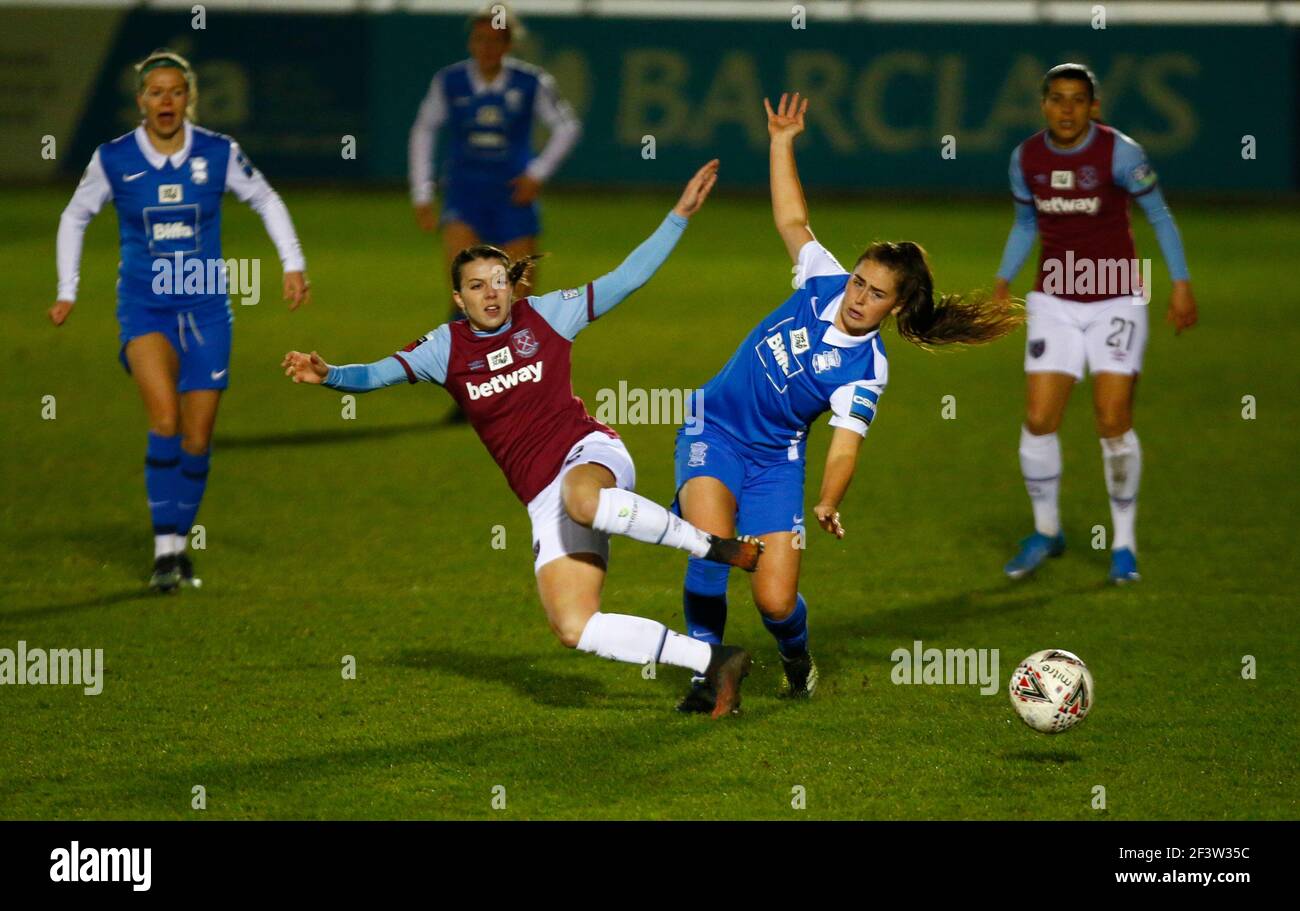 Dagenham, UK. 17th Mar, 2021. DAGENHAM, ENGLAND - MARCH 17: L-R Cecilie ...