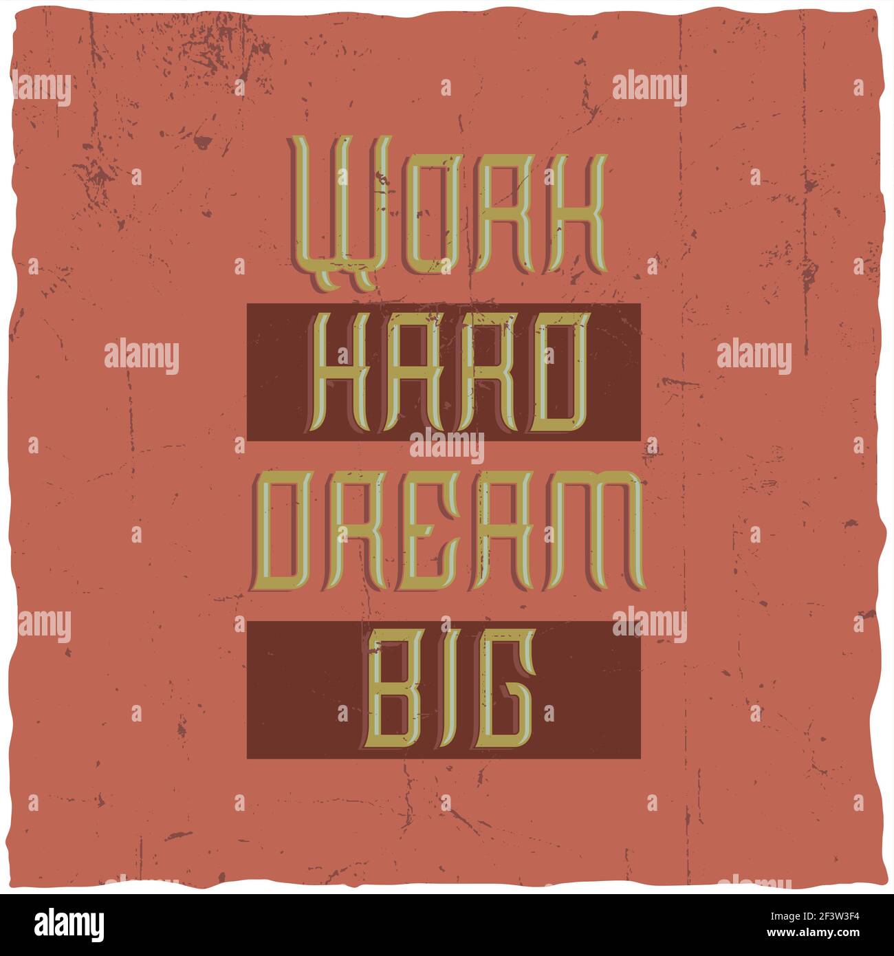 Work hard dream big motivational Cut Out Stock Images & Pictures - Alamy
