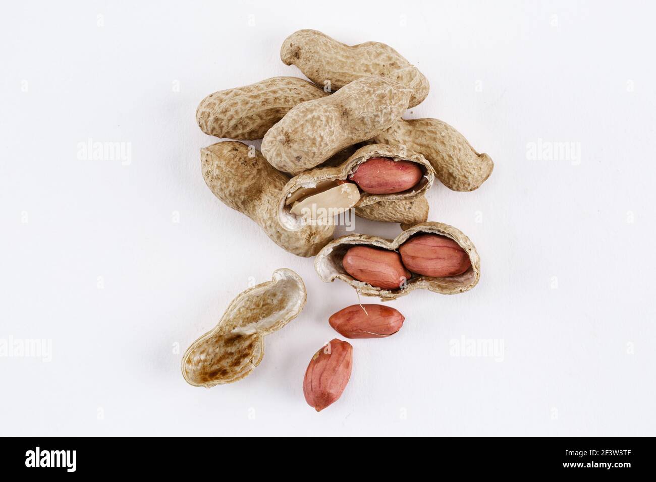 peanuts in white background Stock Photo - Alamy