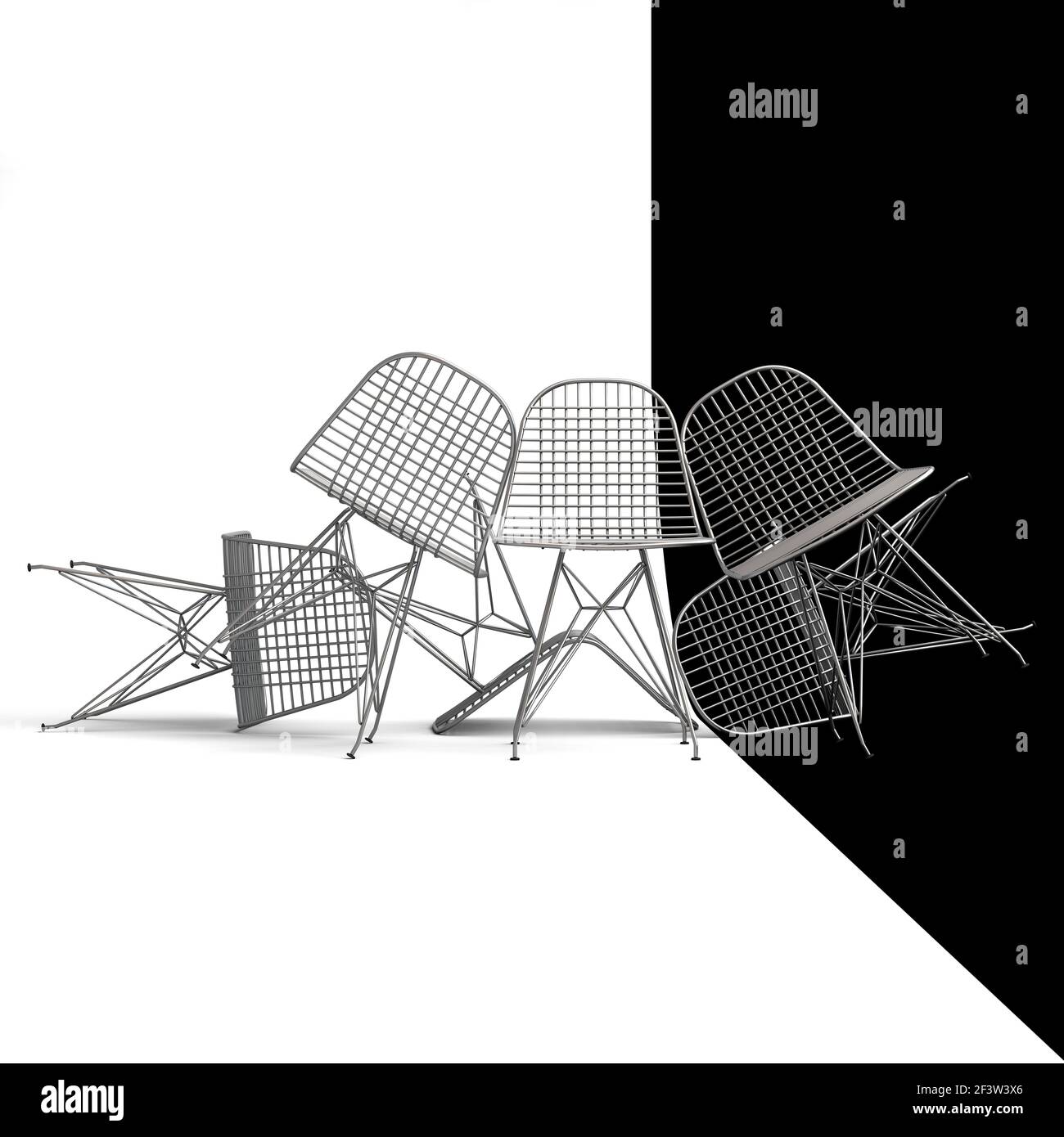 Metal wired chairs hi-res stock photography and images - Alamy