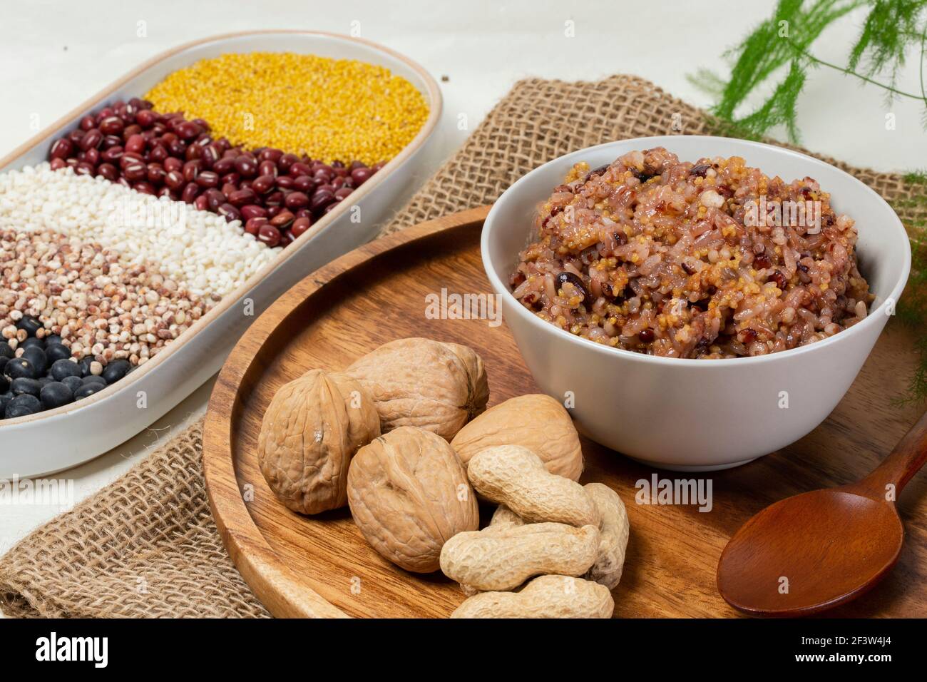 Ogok bap, five grain bean rice of Korea Stock Photo - Alamy