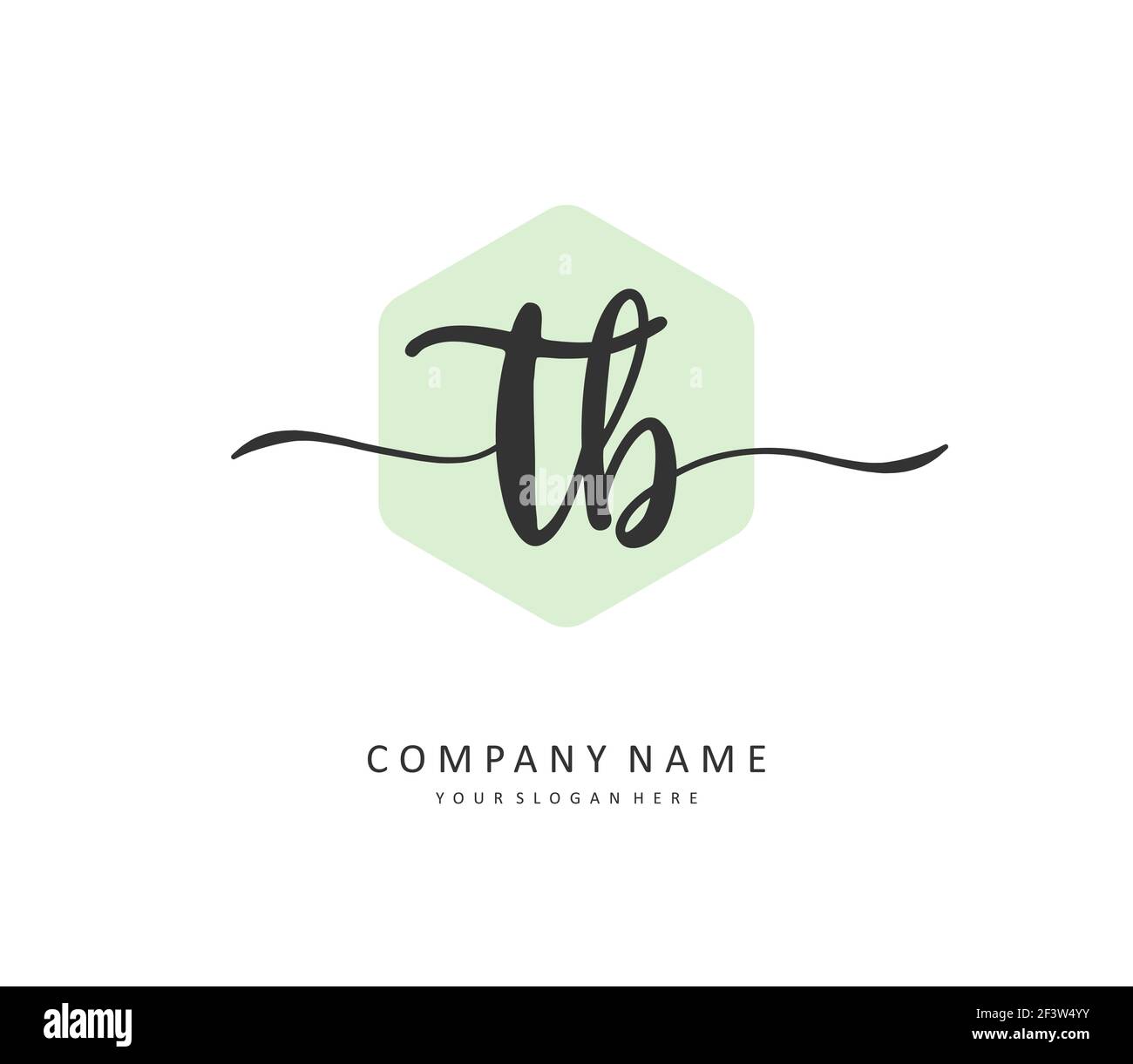 T B TB Initial letter handwriting and signature logo. A concept ...