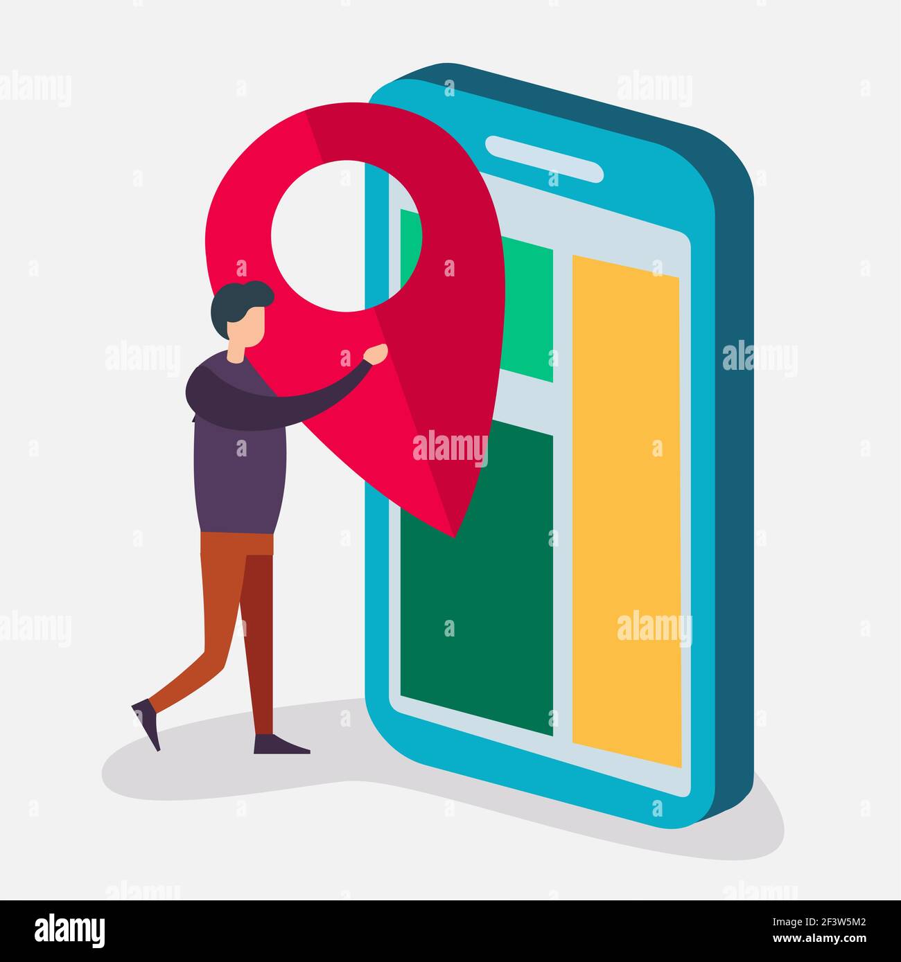 Application pin flat color Stock Vector Images - Alamy