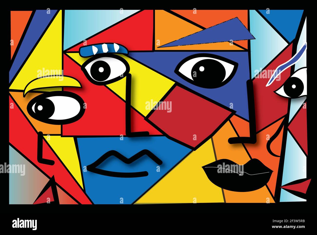 Cubist faces hi-res stock photography and images - Alamy