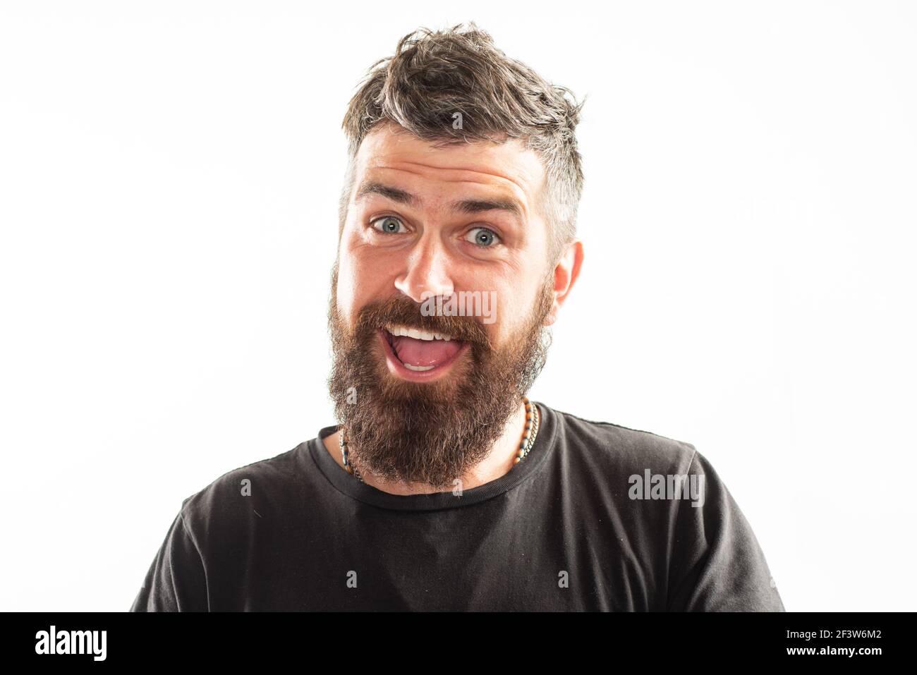 Emotions. Happy man smiling face. Handsome young guy. Positive human ...